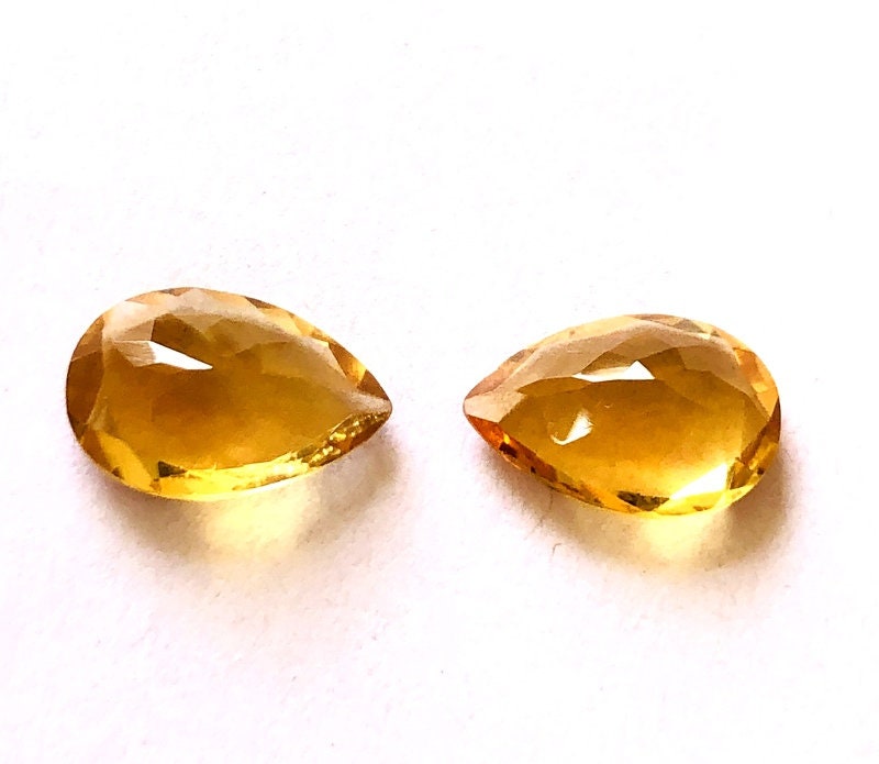 AAA Quality Natural Citrine Pear Cut Stone, 15x10x7 Mm Citrine Faceted ...