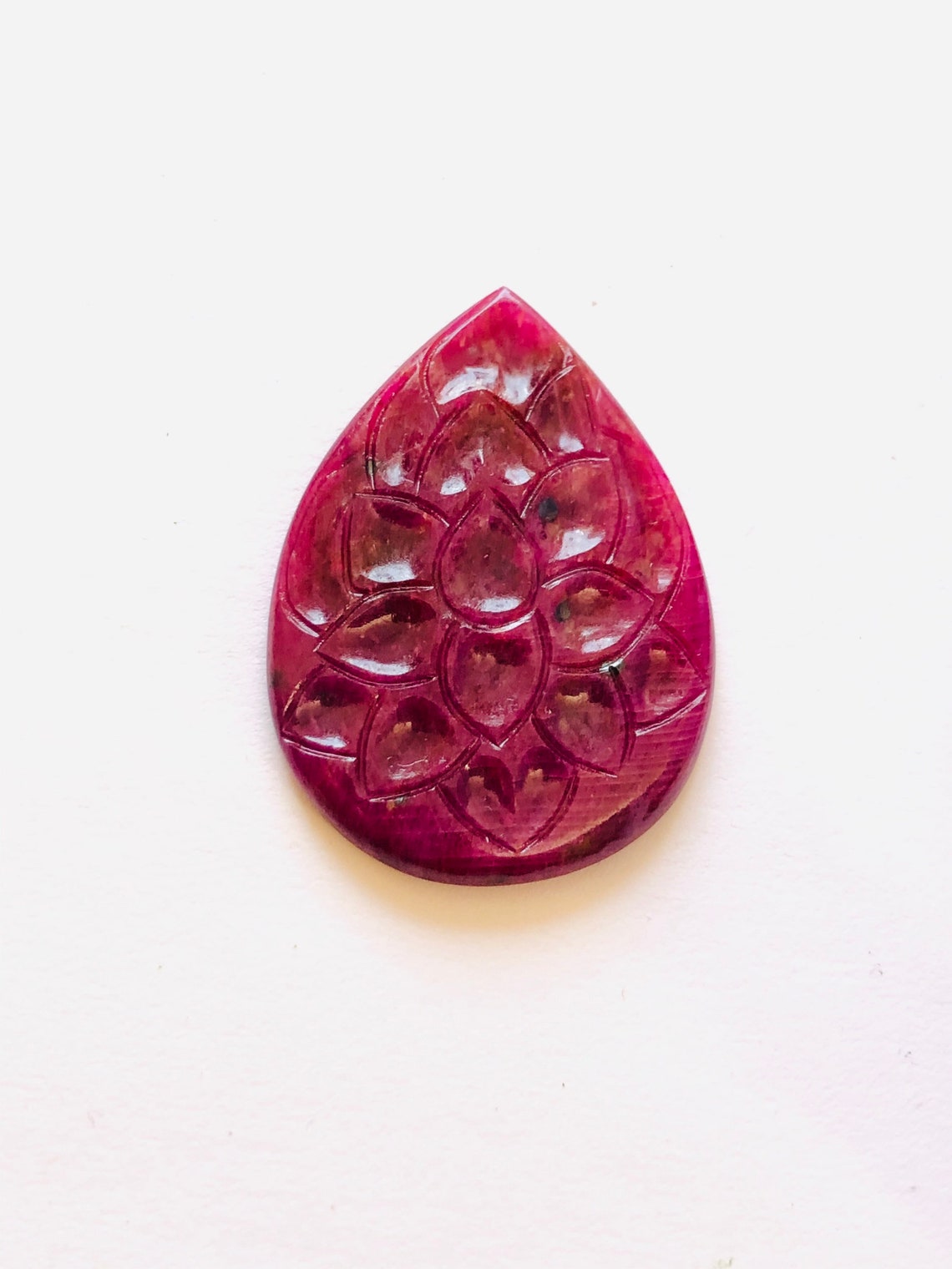 Certified Ruby 100% Natural Ruby Designer Carving Special | Etsy