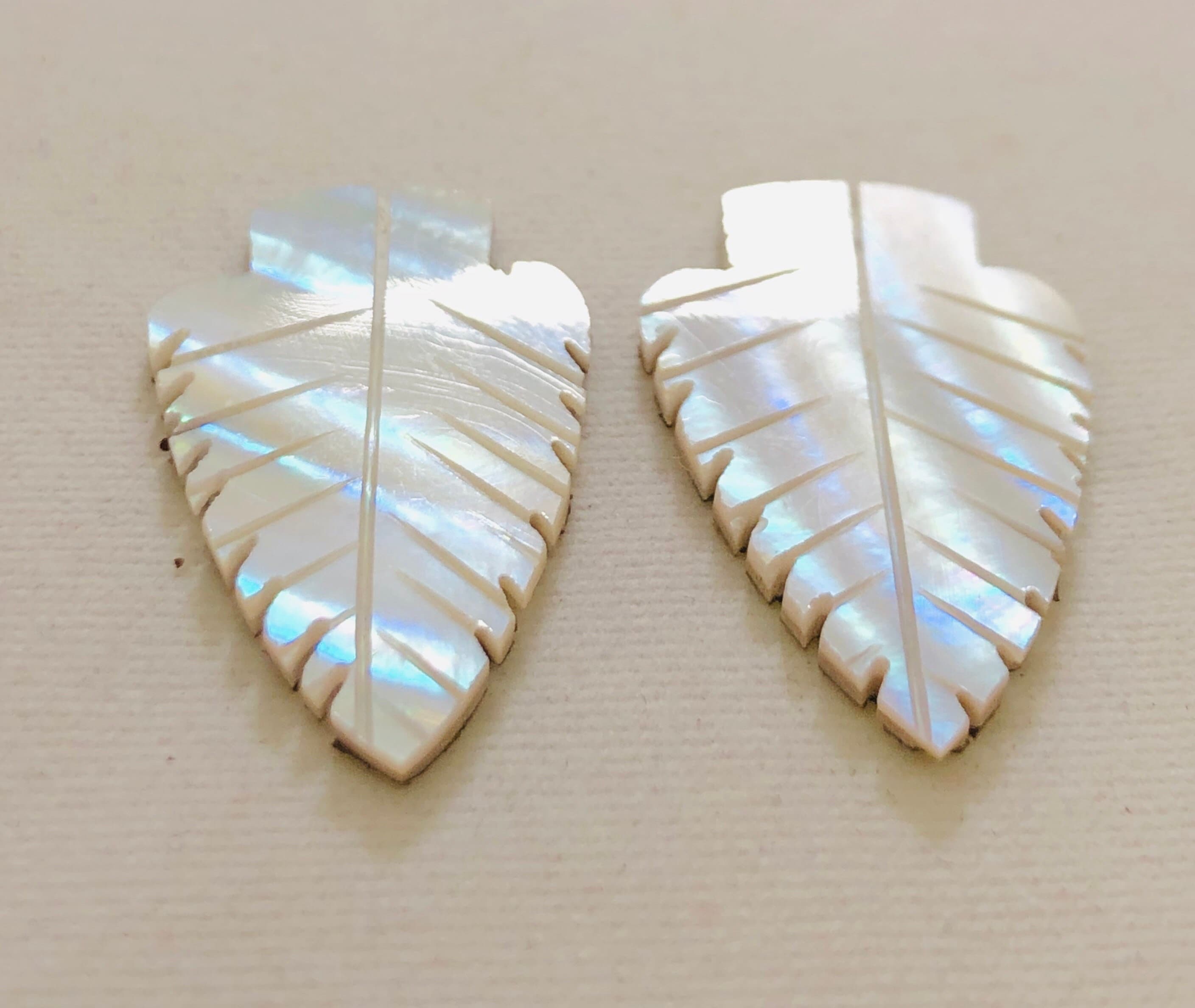 Amazing Natural Handcrafted Leaf Shell Pearl Rainbow Color - Etsy