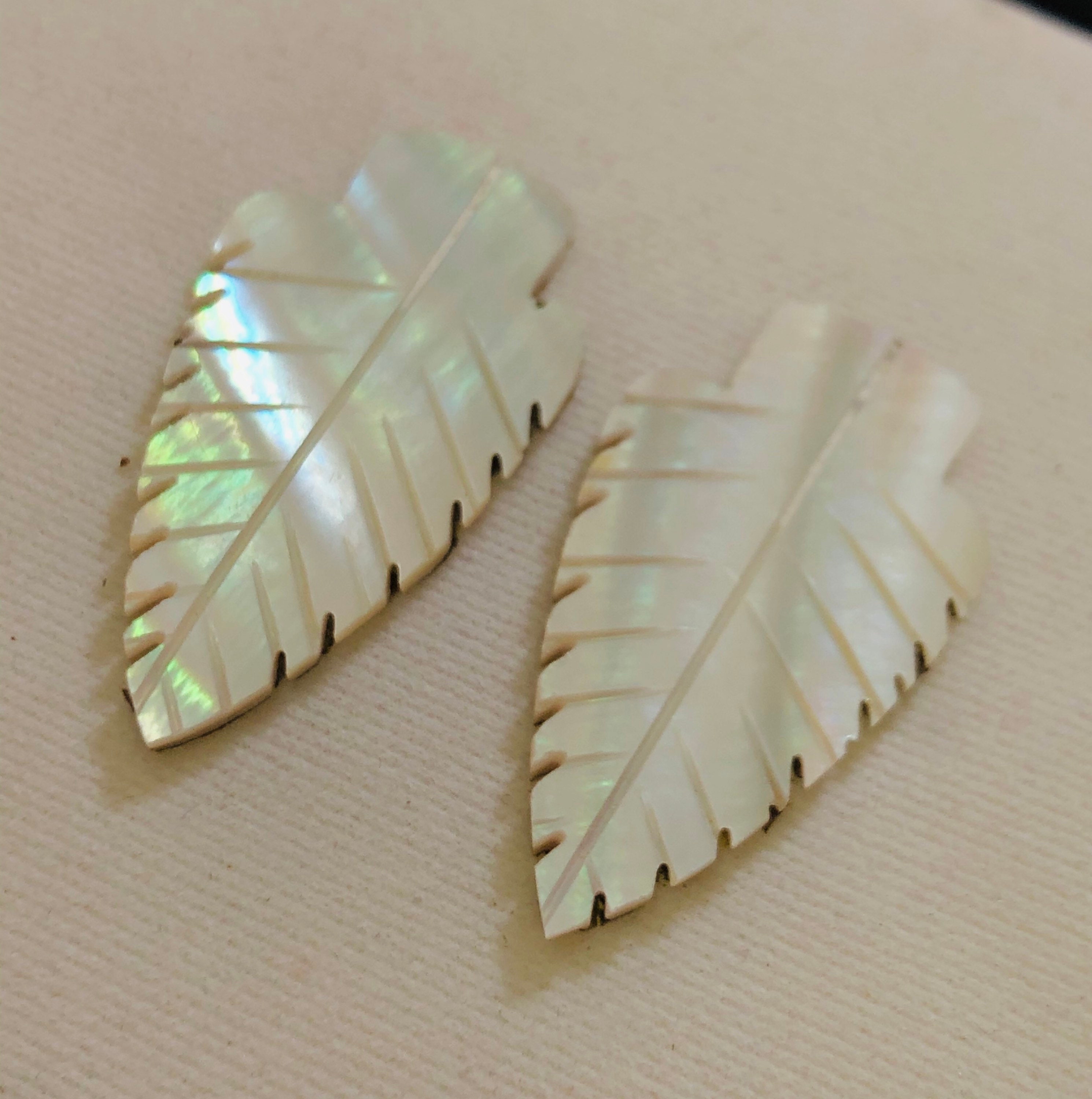 Amazing Natural Handcrafted Leaf Shell Pearl Rainbow Color - Etsy