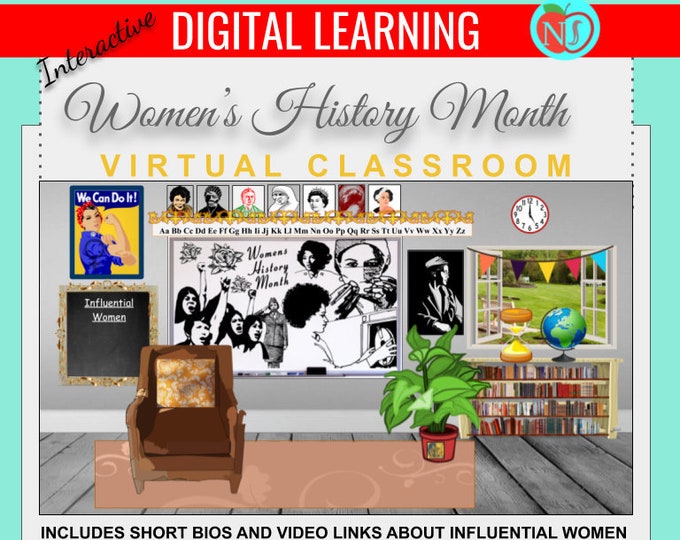 Bitmoji Classroom Women's History MONTH 14 Slides - Etsy