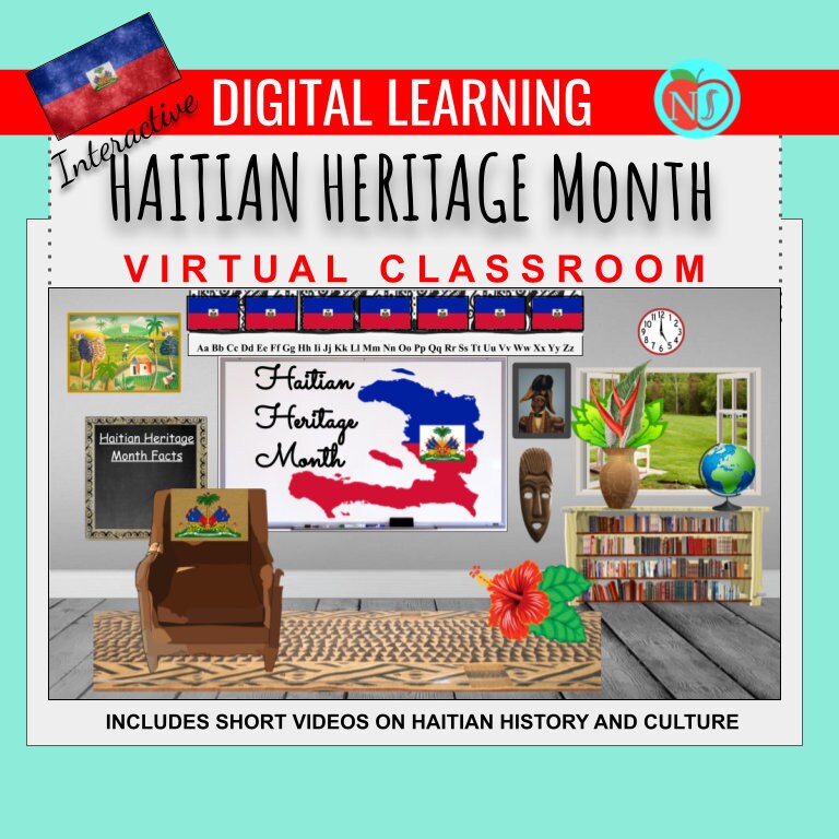 Bitmoji Classroom HAITIAN HERITAGE MONTH 11 Slides Bios Interactive ...