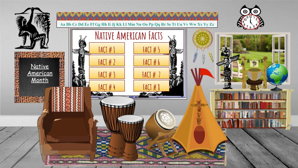Bitmoji Classroom | Native American Heritage Month | 10 Slides | FACTS ...