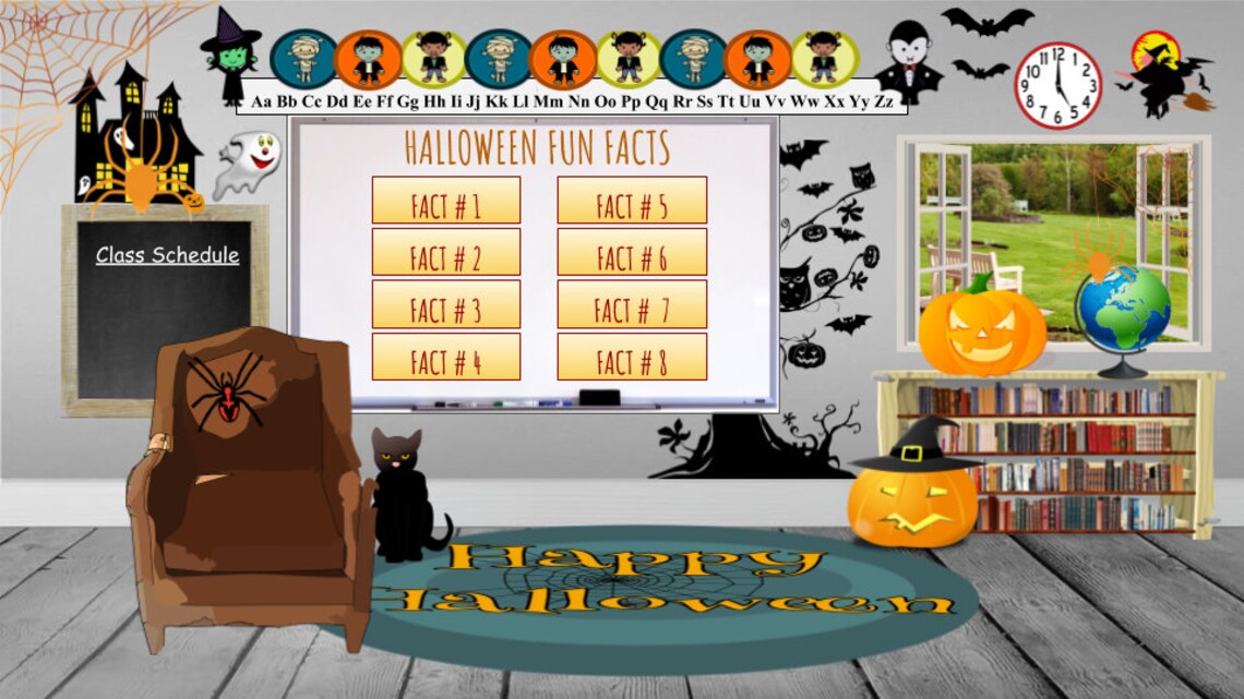 Bitmoji Classroom | HALLOWEEN Theme | 10 Slides | FUN FACTS ...