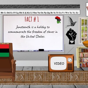 Bitmoji Classroom | JUNETEENTH Theme | 11 Slides | Interactive ...