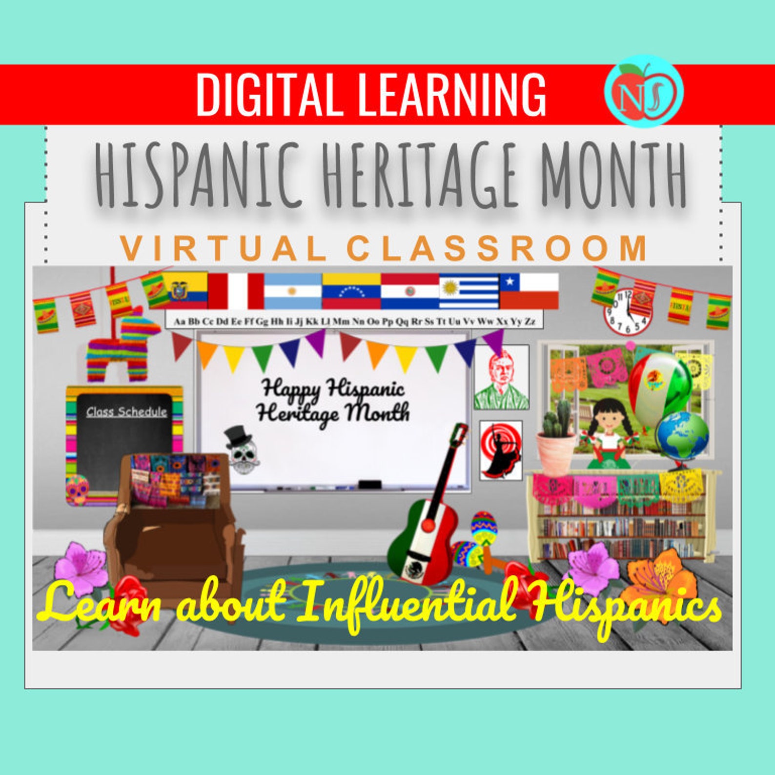 HISPANIC HERITAGE MONTH Online E-learning Virtual Classroom Add Your ...
