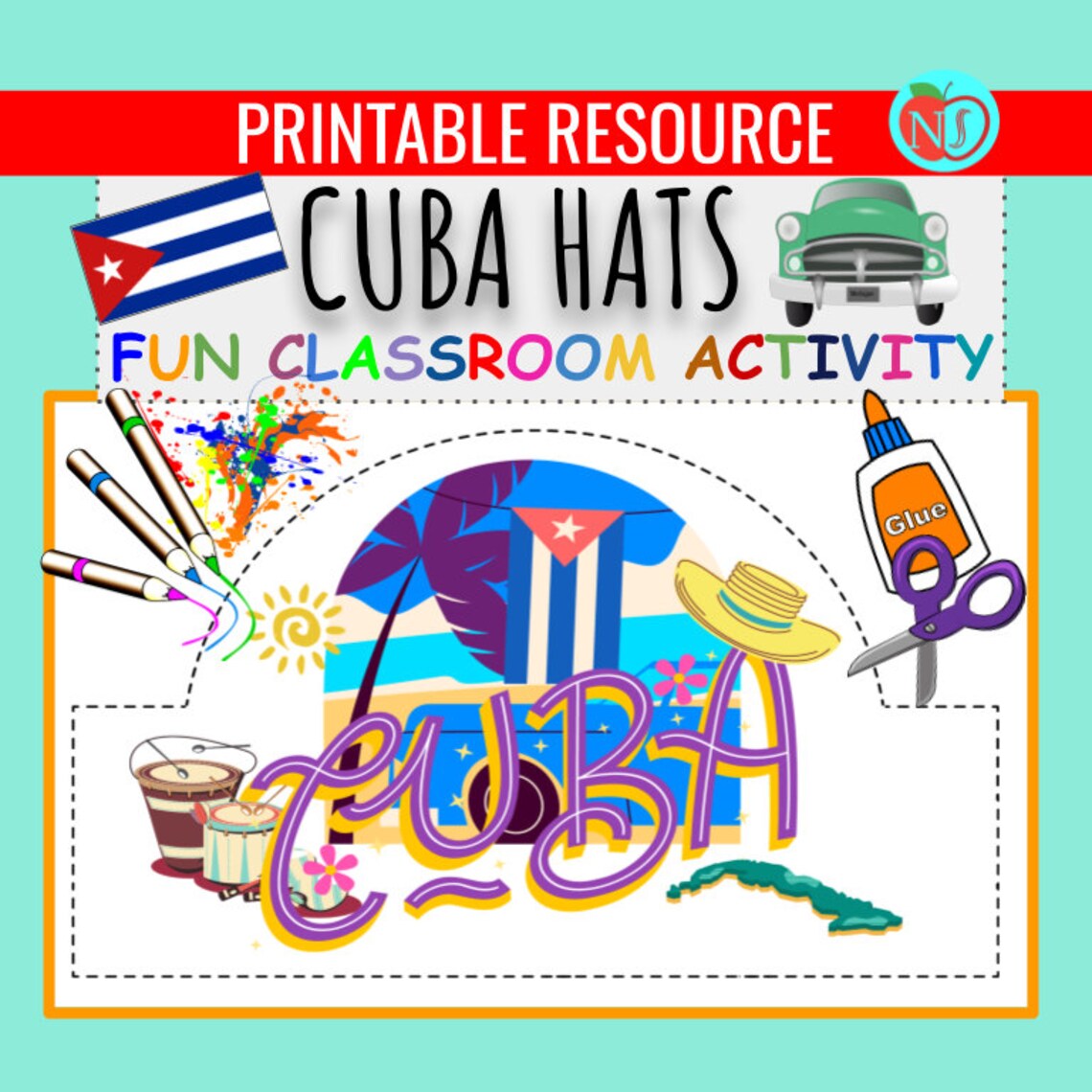 Hispanic Heritage Month CUBA HATS Make Your Own Hat Hat - Etsy