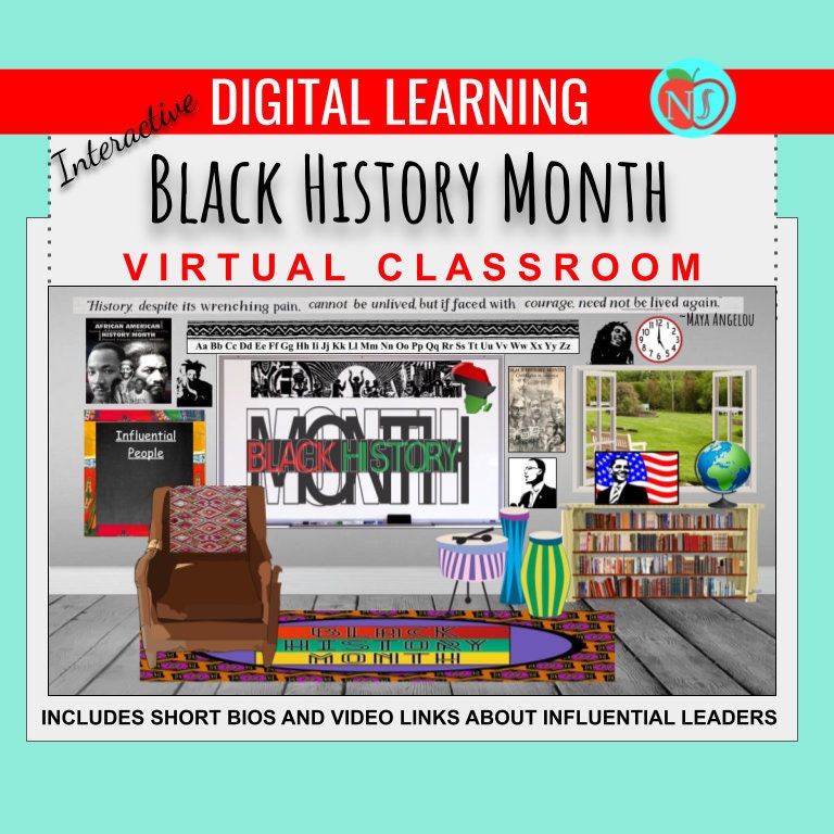 Bitmoji Classroom | Black History Month | 14 Slides | Bios ...