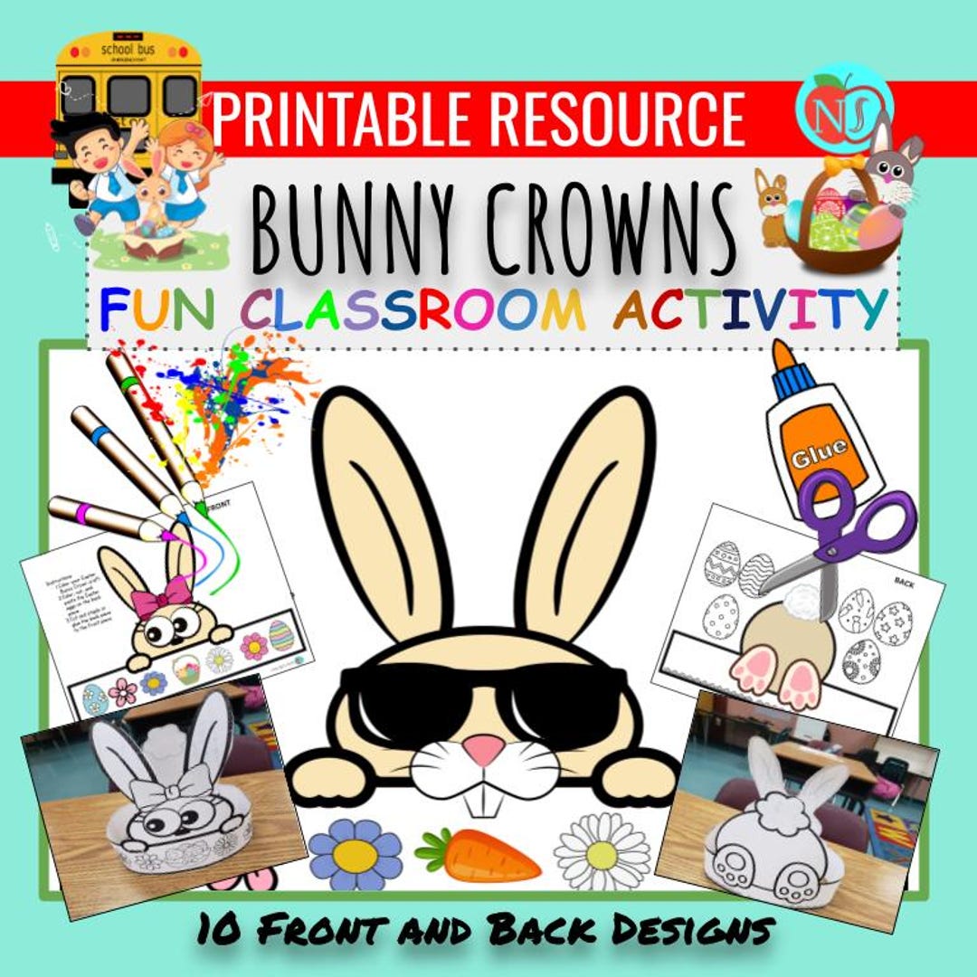 Easter Bunny Crown Craft Activity for Kids – 10 Adorable Designs ...