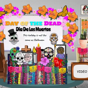 Bitmoji Classroom Day of the Dead THEME 6 Slides Facts - Etsy