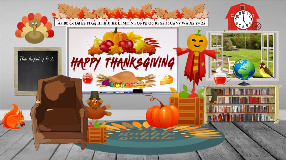 Bitmoji Classroom | THANKSGIVING Theme | 10 Slides | Interactive ...