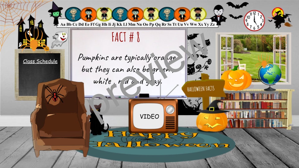 Bitmoji Classroom | HALLOWEEN Theme | 10 Slides | FUN FACTS ...