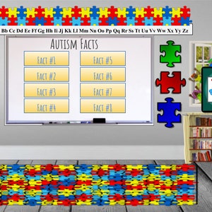 Bitmoji Classroom | Autism Awareness | 10 Slides | FACTS | Virtual ...