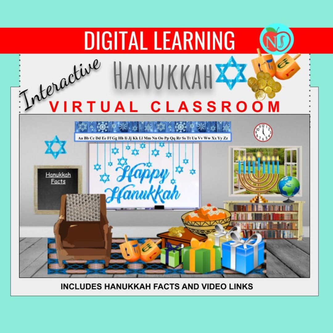 Bitmoji Classroom | Happy HANUKKAH Theme | 10 Slides | Interactive ...