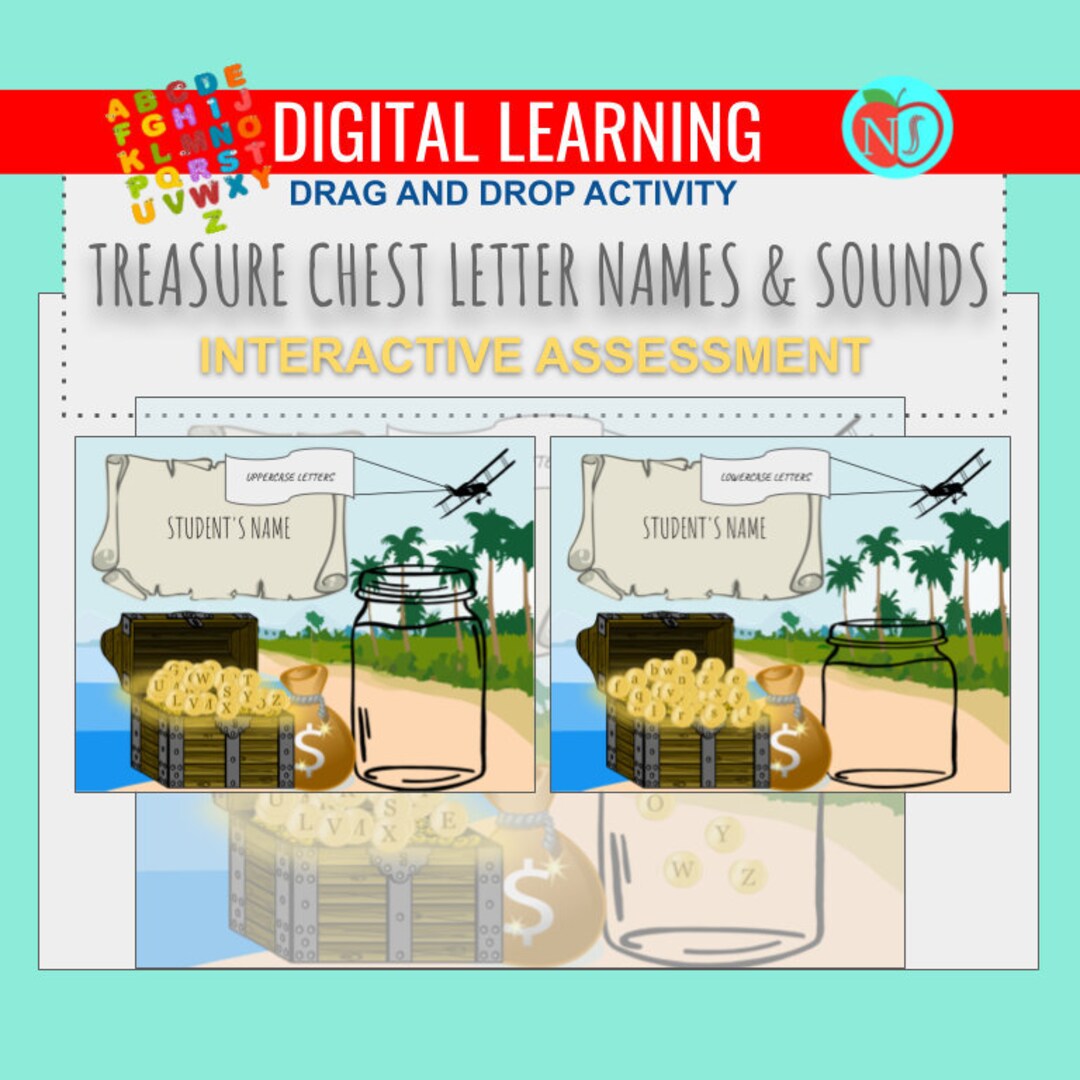 Treasure Chest Uppercase and Lowercase Letter Names Assessment ...