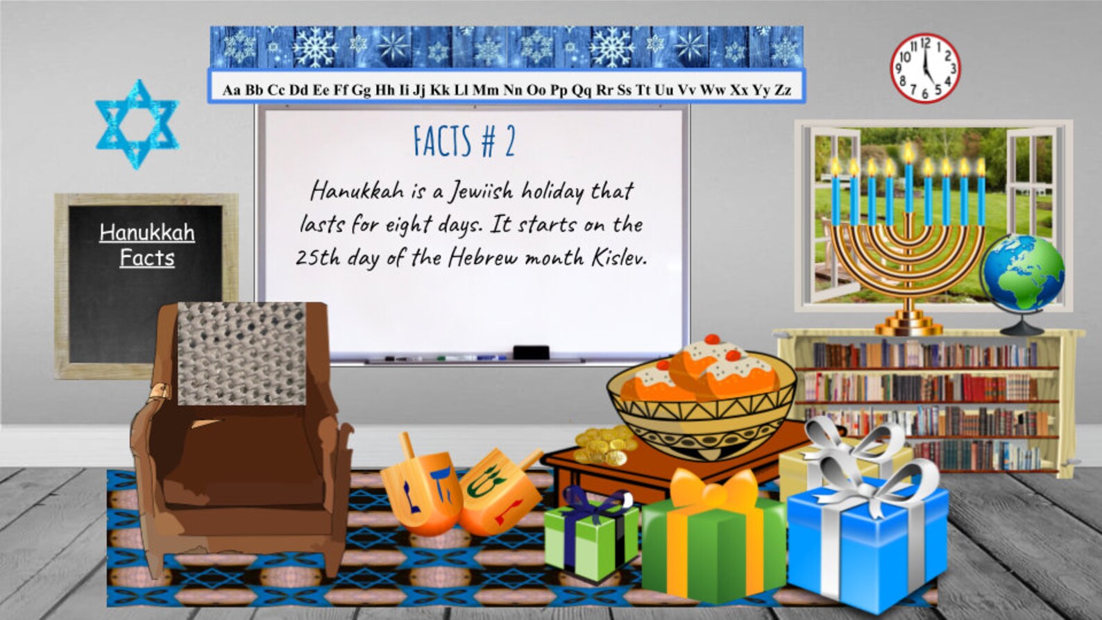 Bitmoji Classroom | Happy HANUKKAH Theme | 10 Slides | Interactive ...