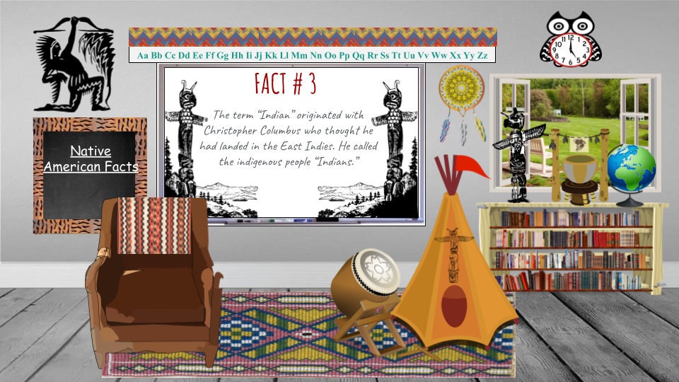 Bitmoji Classroom | Native American Heritage Month | 10 Slides | FACTS ...