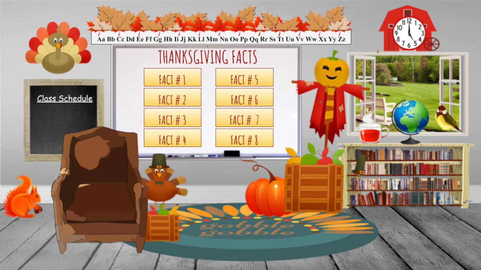 Bitmoji Classroom | THANKSGIVING Theme | 10 Slides | Interactive ...