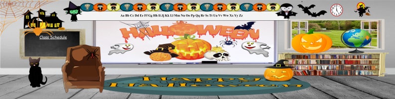 Editable HALLOWEEN Bitmoji Banner Google Classroom - Etsy
