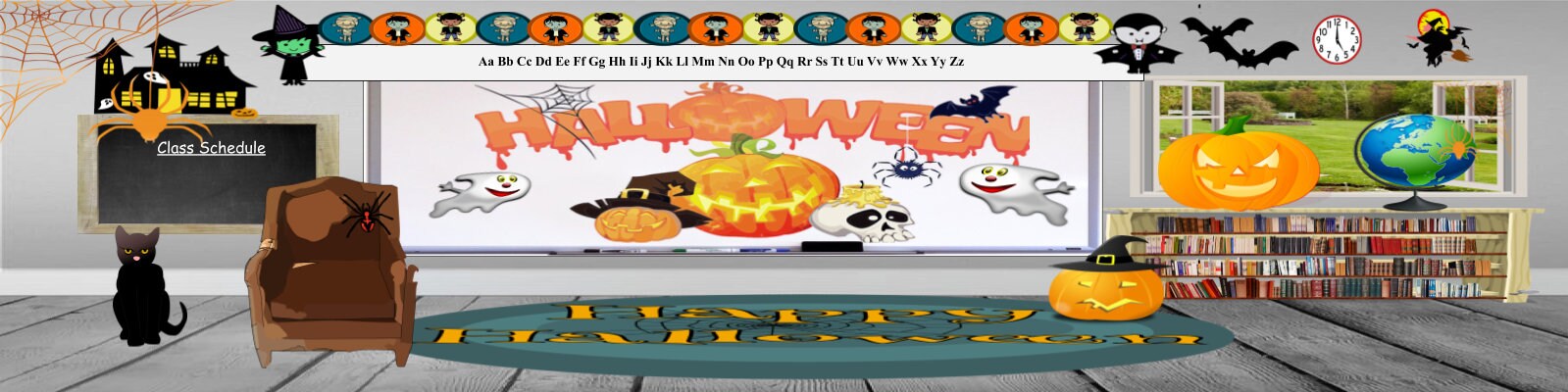 Editable HALLOWEEN Bitmoji Banner | Google Classroom - Etsy