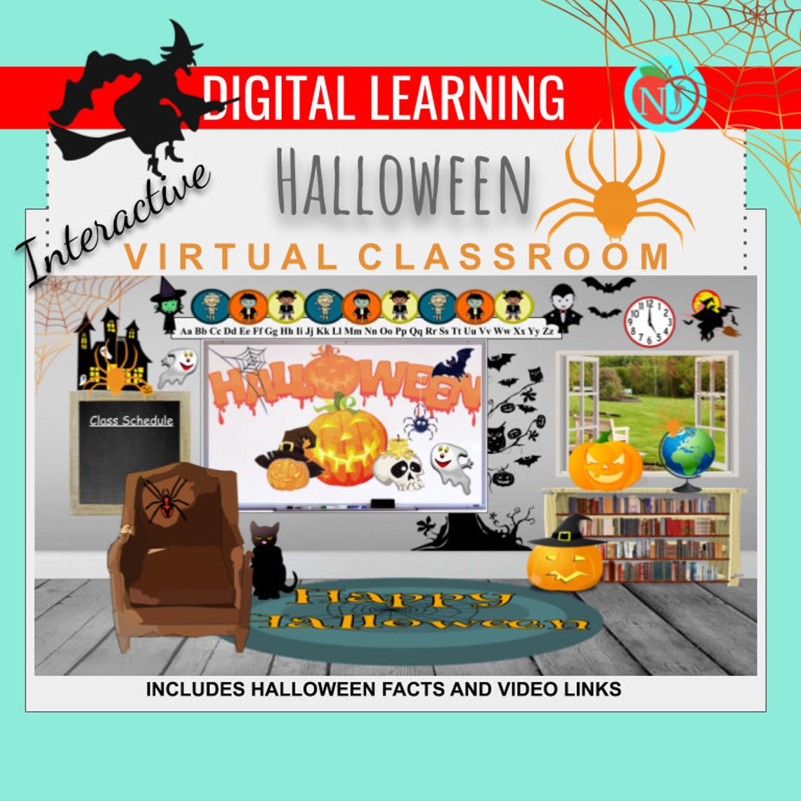 Bitmoji Classroom | HALLOWEEN Theme | 10 Slides | FUN FACTS ...