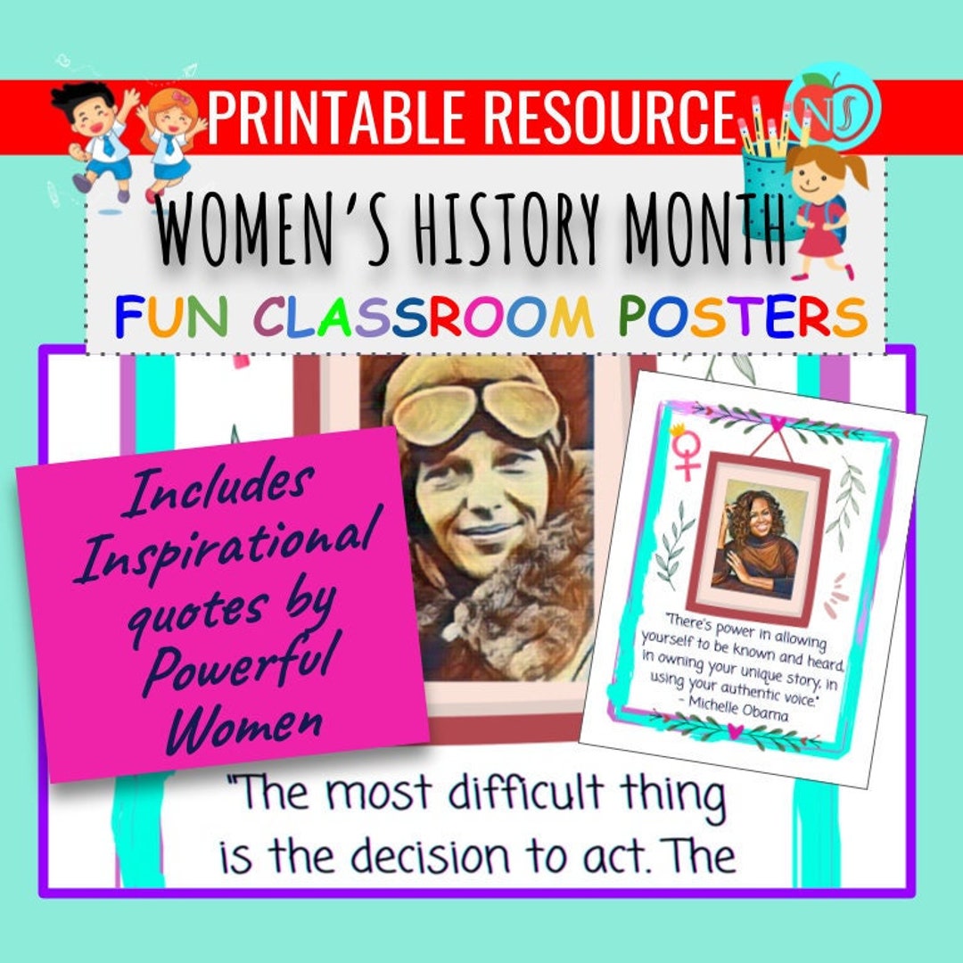 Women's History Month Quote Posters Powerful Women Throughout History ...