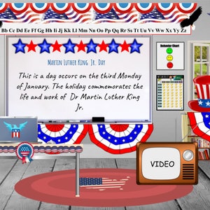 Bitmoji Classroom | Patriotic USA Theme | Online E-learning | 10 Slides ...