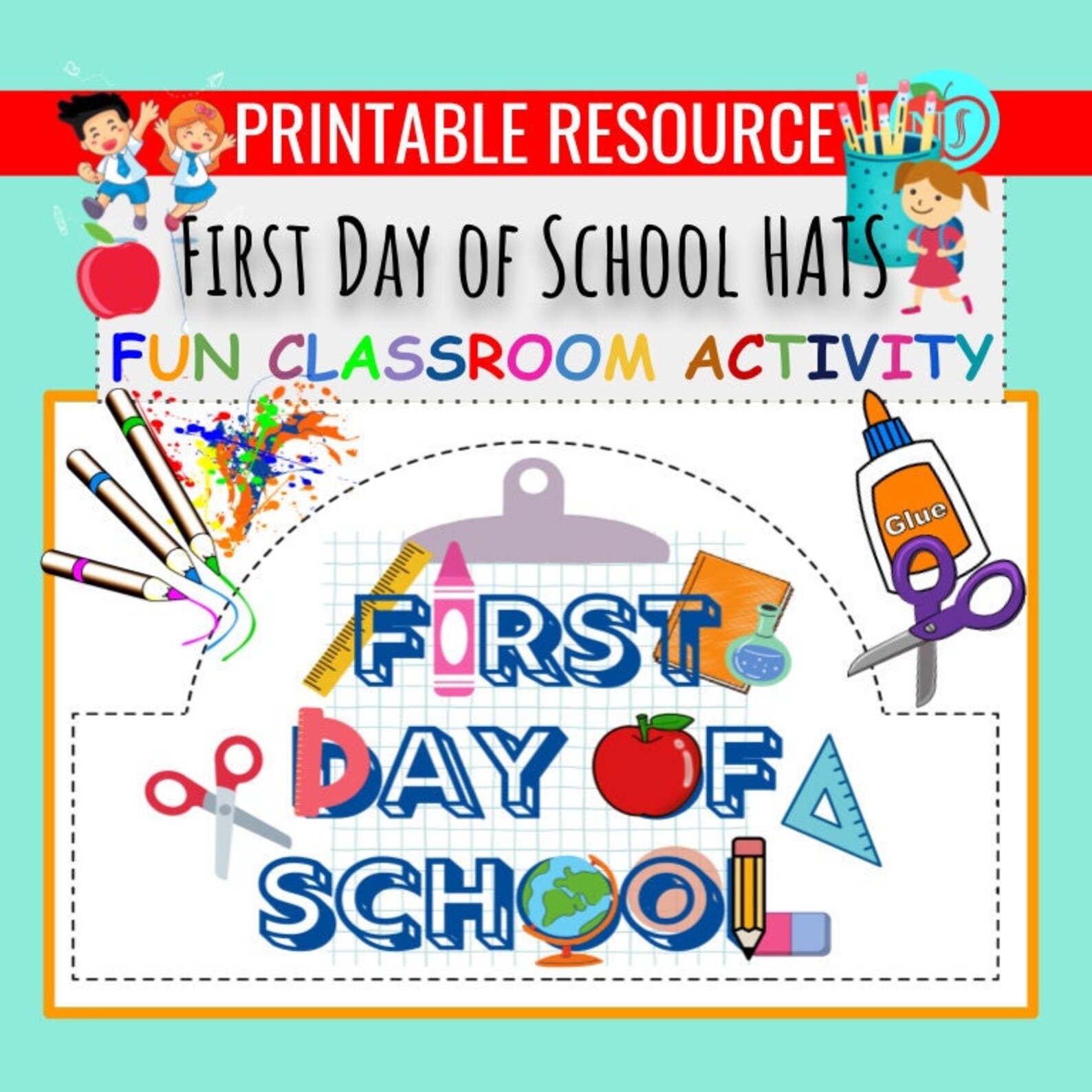 First Day of School HATS | Make Your Own Hat for Back to School | Hat ...