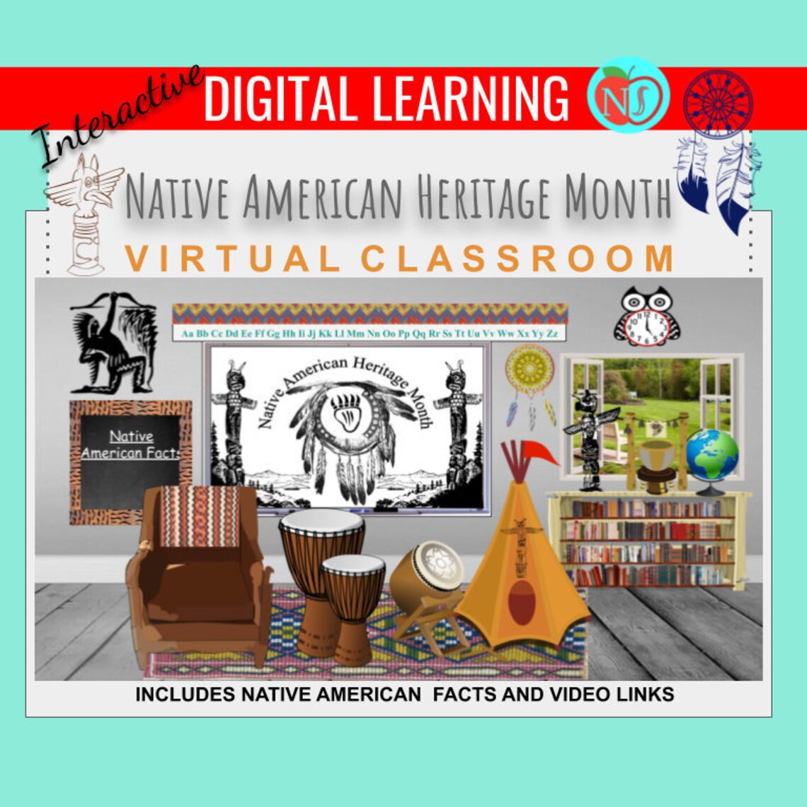 Bitmoji Classroom | Native American Heritage Month | 10 Slides | FACTS ...