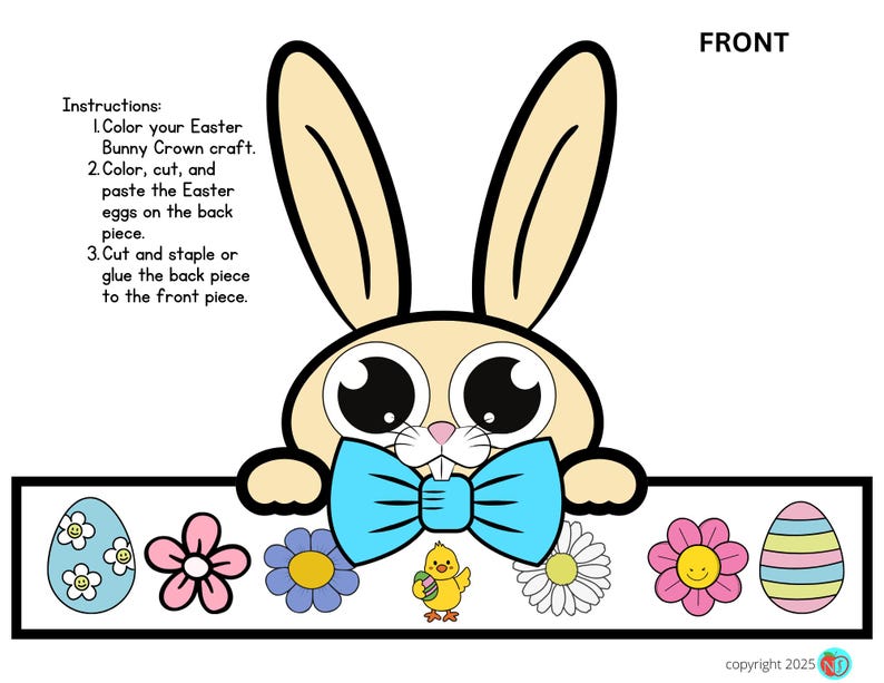 Easter Bunny Crown Craft Activity for Kids – 10 Adorable Designs ...