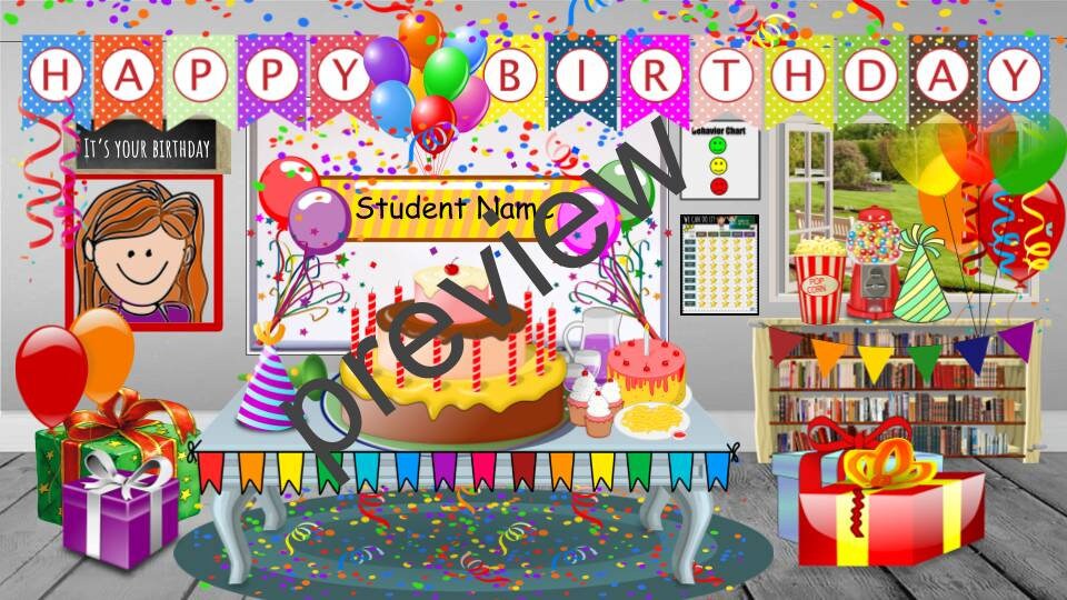 Happy Birthday Virtual Classroom Online Distance Learning Add Your ...