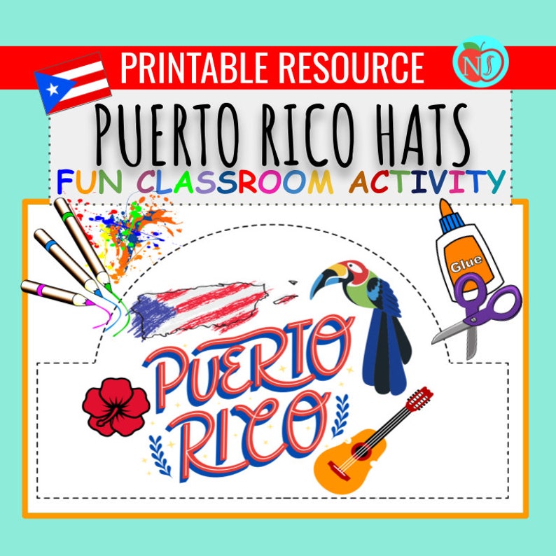 Hispanic Heritage Month PUERTO RICO HATS | Make Your Own Hat | Hat ...
