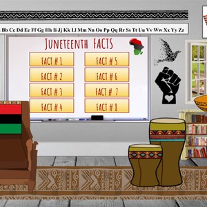 Bitmoji Classroom | JUNETEENTH Theme | 11 Slides | Interactive ...
