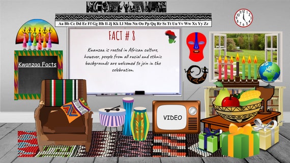 Paper 10 Slides KWANZAA Theme Interactive KWANZAA FACTS Virtual ...