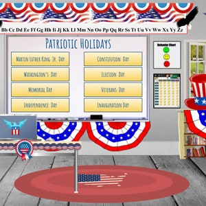 Bitmoji Classroom | Patriotic USA Theme | Online E-learning | 10 Slides ...