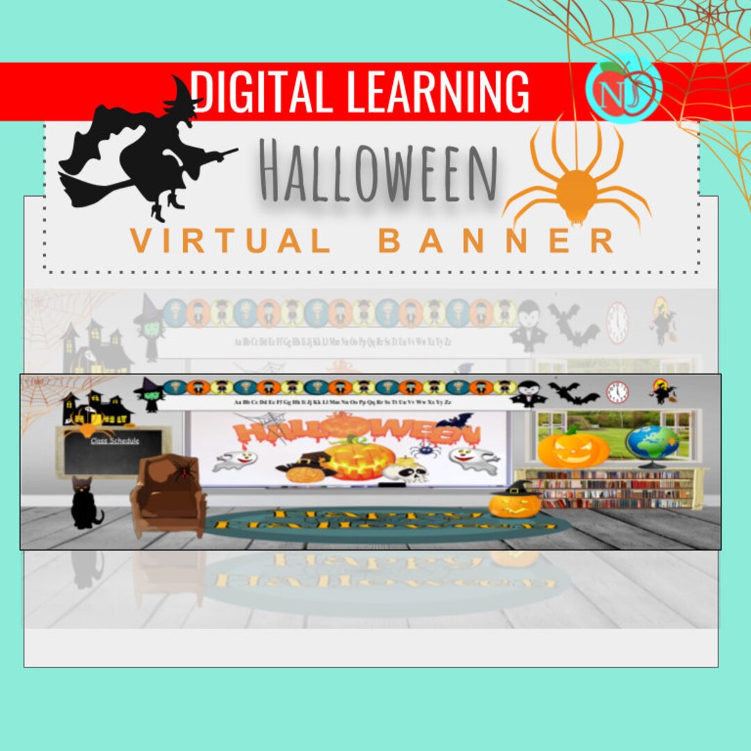 Editable HALLOWEEN Bitmoji Banner | Google Classroom - Etsy