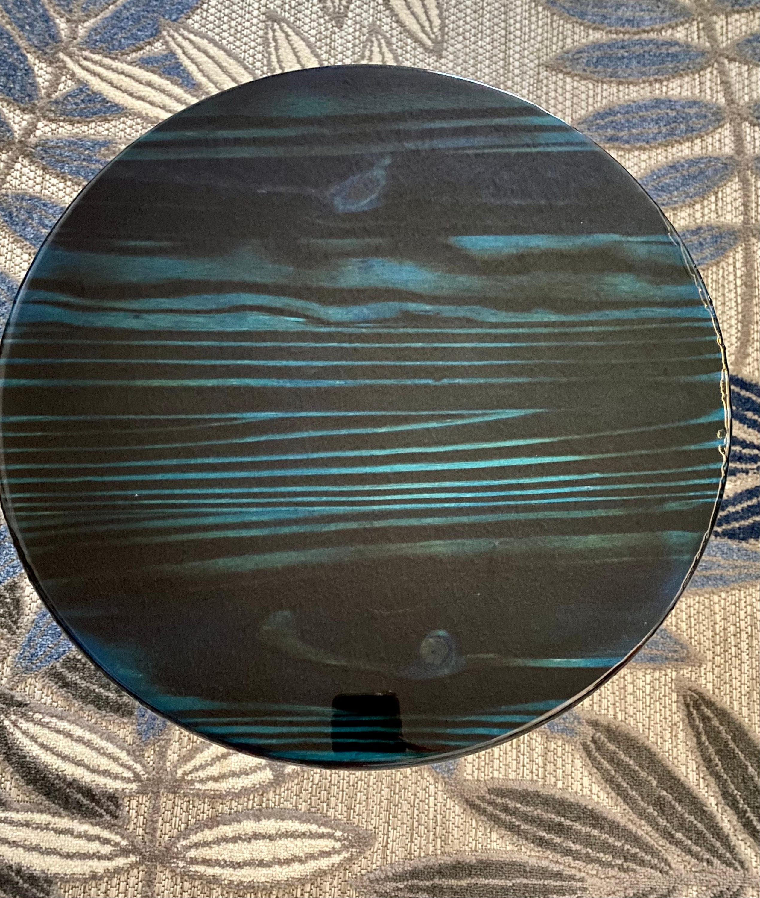 Shou Sugi Ban Blue Waves Table - Etsy