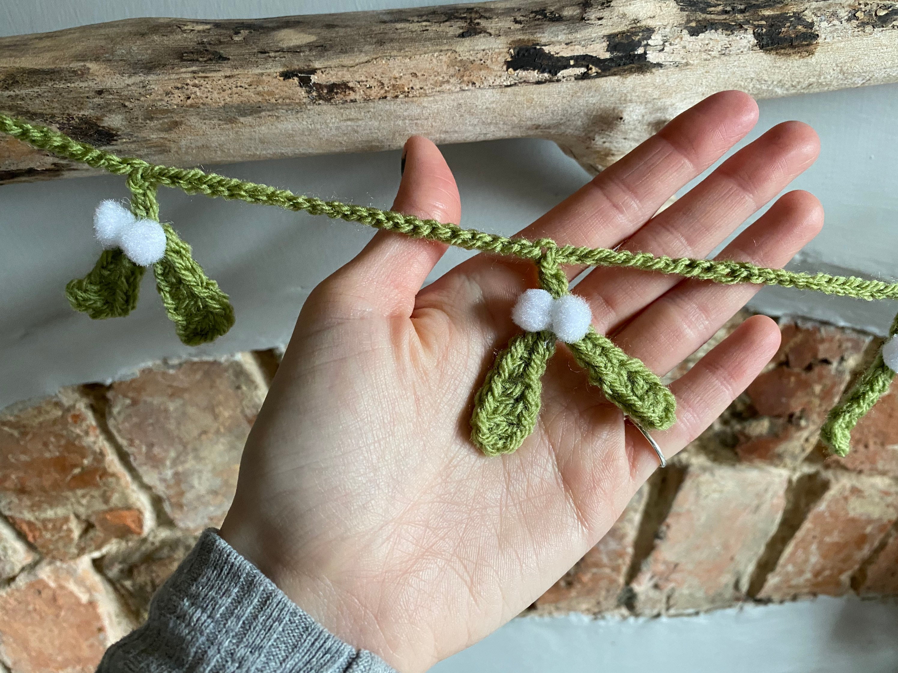 Mistletoe Garland Crochet Mistletoe Mistletoe Decoration - Etsy UK