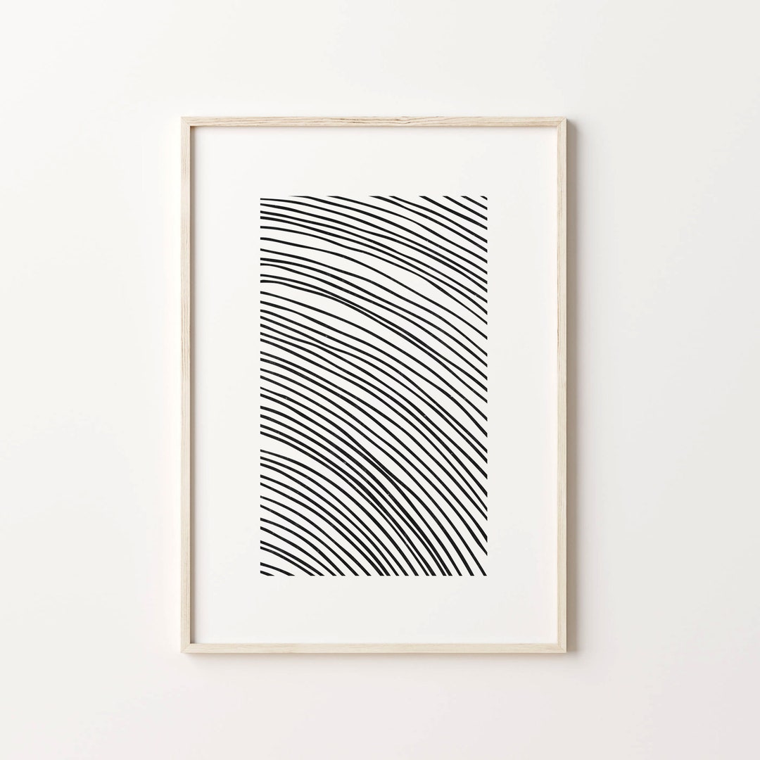 Buy Geometric Line Art Print Downloadable Abstract Printable Wall ...