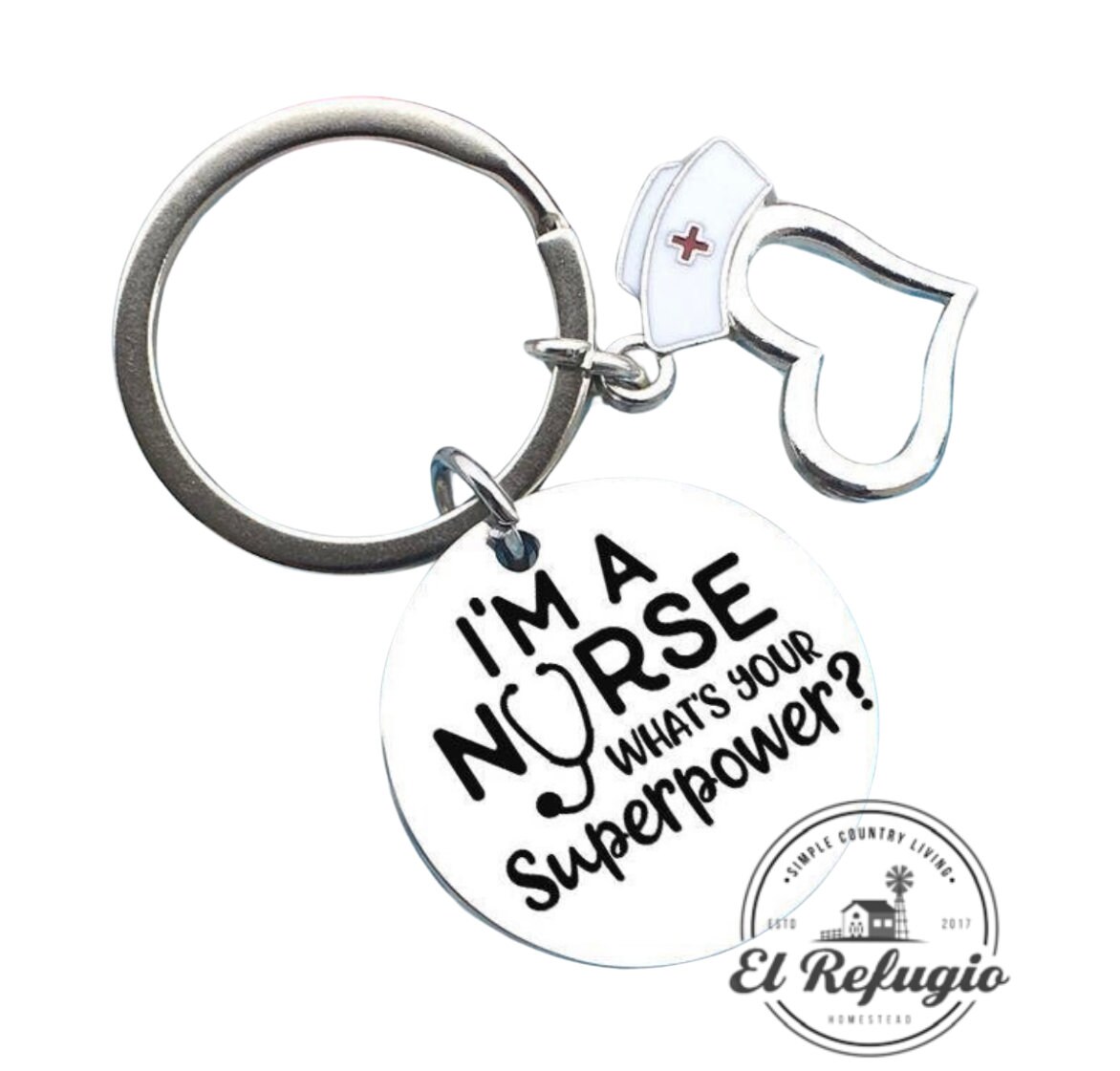 Nurse Keychain,nurse Super Powers,nurse Gift,nurse Key Fob,nurse ...