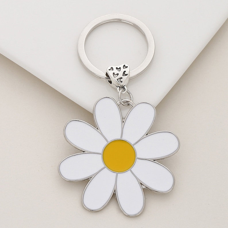 Daisy Flower Keychain,daisy Keychain,flower Keychain,daisy Key Chain ...