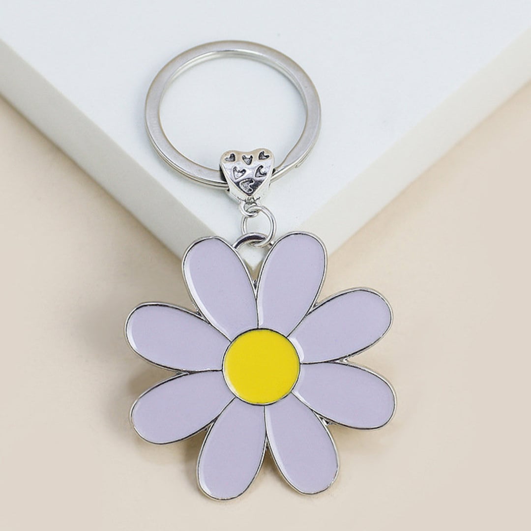 Daisy Flower Keychain,daisy Keychain,flower Keychain,daisy Key Chain ...