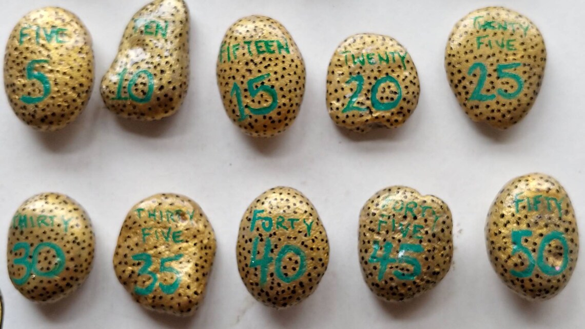 Counting Rocks/Learning Numbers/Count by Ones/Count by | Etsy