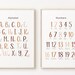 Alphabet Poster Set of 2 ABC 123 Printable Wall Art Boho - Etsy
