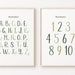 Sage Green Alphabet Poster Set of 2 ABC 1-10 Numbers | Etsy