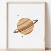 Pink Solar System Print Space Girl Printable Wall Art Planet Nursery ...
