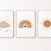 Neutral Nursery Decor Boho Rainbow Print Set of 3 Cloud - Etsy