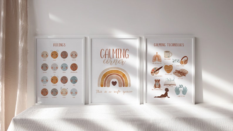 Calming Corner Print Set of 3 Printable Wall Art Calm Down - Etsy