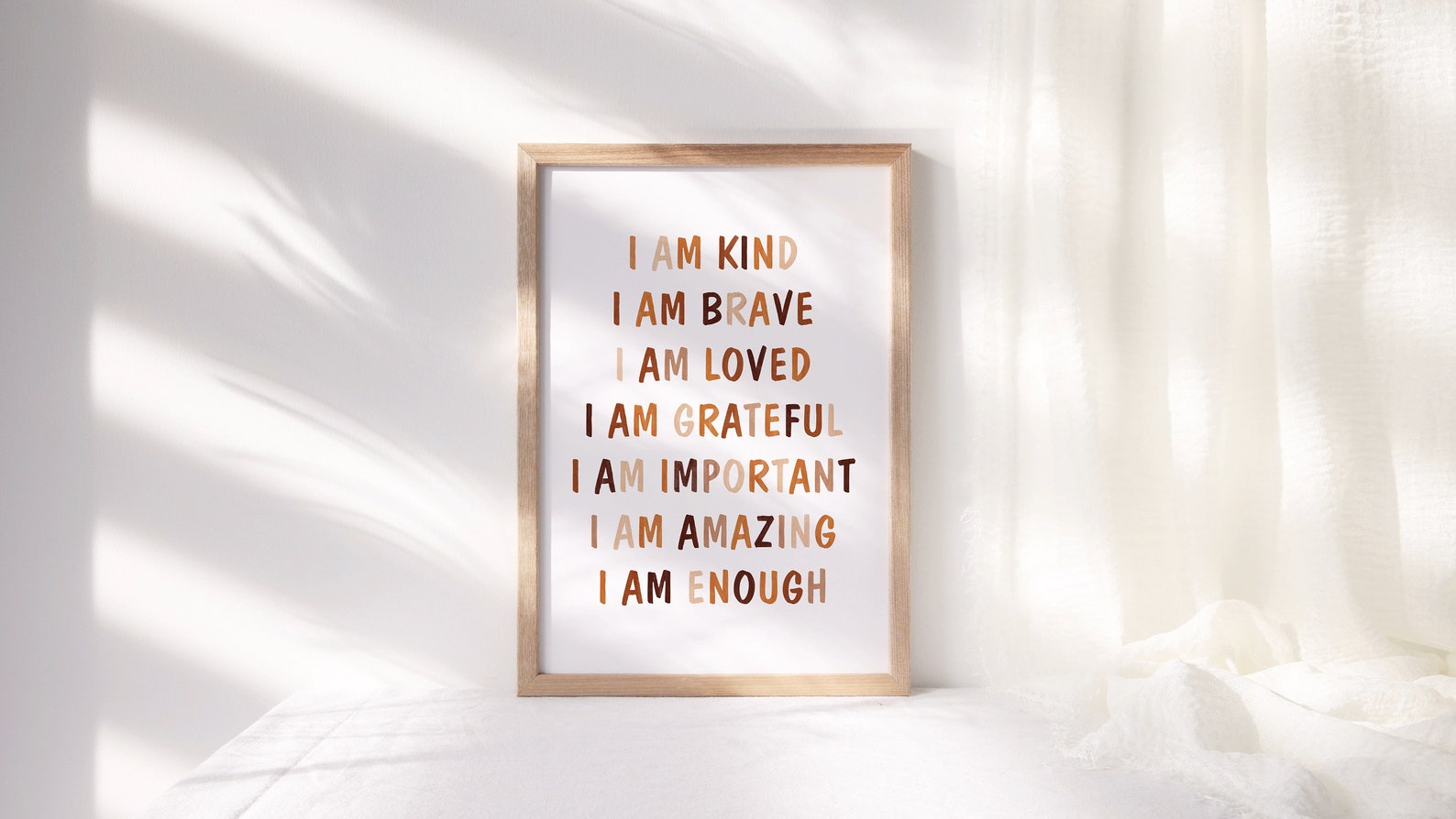 Positive Affirmation Poster for Kids Growth Mindset Wall Art - Etsy