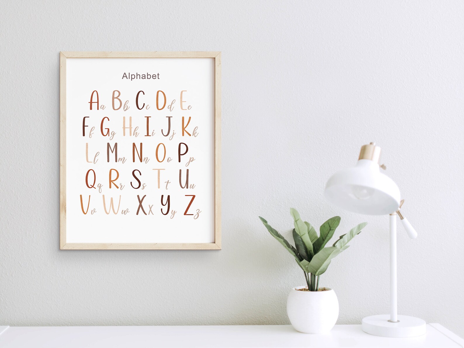 Alphabet Poster ABC Printable Wall Art Educational Print - Etsy